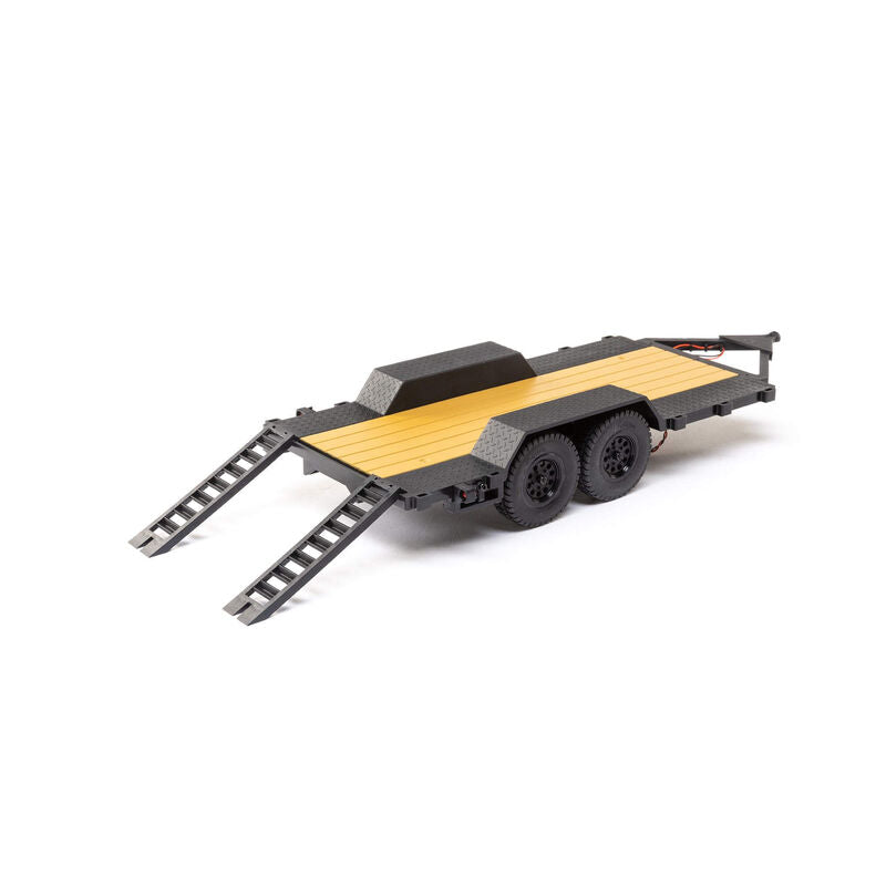 Axial: SCX24 Flat Bed Vehicle Trailer with LED Taillights | Hobby Addicts